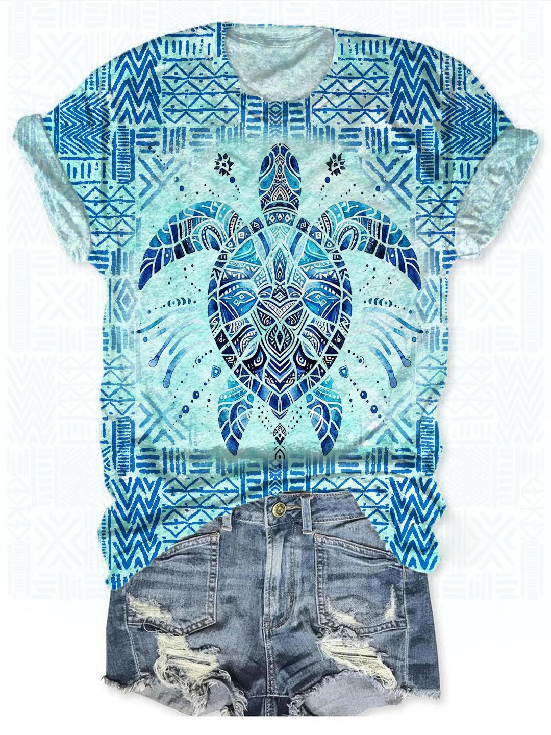 Turtle Totem Crew Neck T-shirt – Briteneye